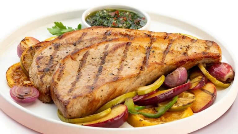 Punta de anca de cerdo con vegetales y frutas grilladas - RimixRadio ...